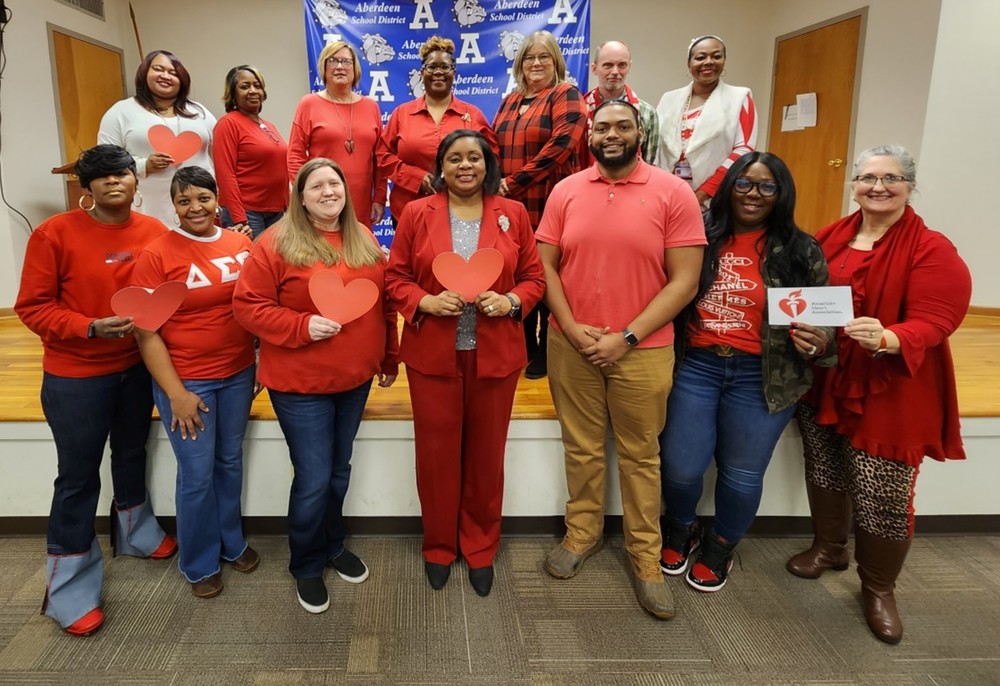 ASD Central Office Goes Red Aberdeen School District