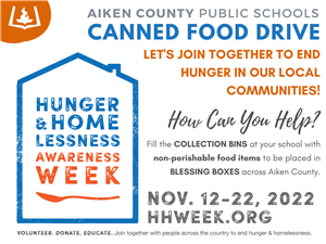 ACPSD Hosts Canned Food Drive For National Hunger and Homelessness Awareness Week November 12 20 District