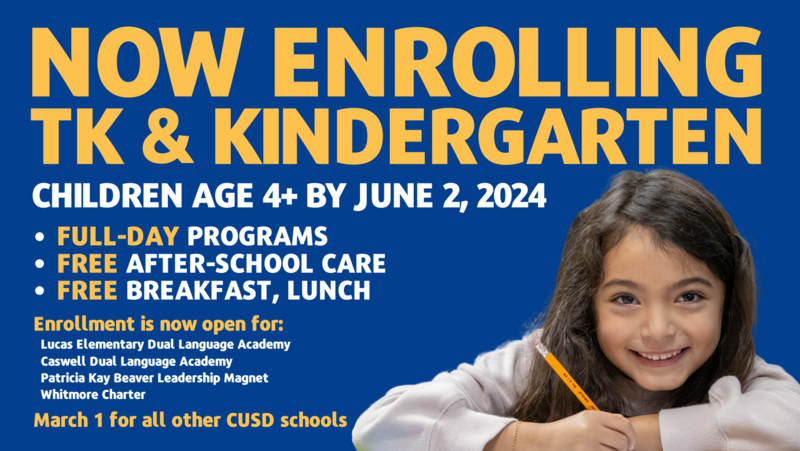 Now enrolling TK/K for 2024-2025 | Ceres High School