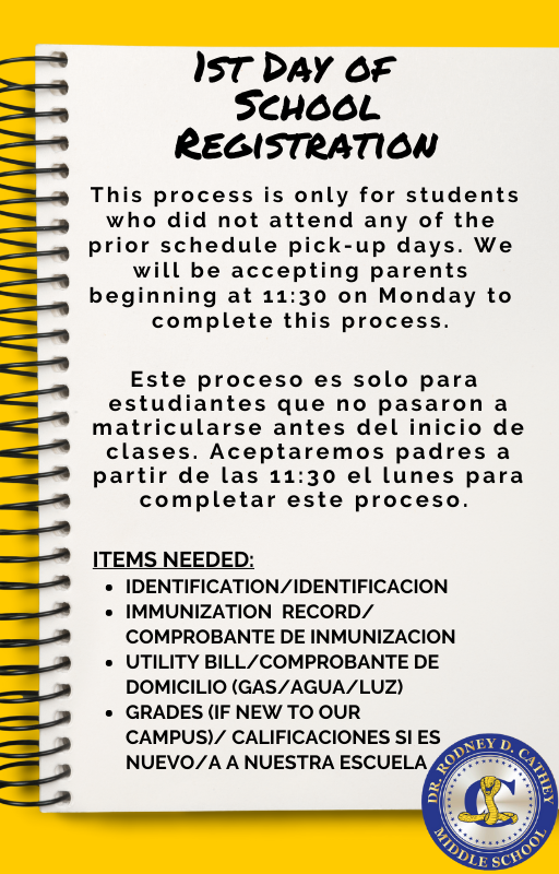 Documents | Dr. Rodney D. Cathey Middle School