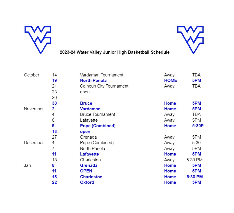 Documents | Water Valley School District