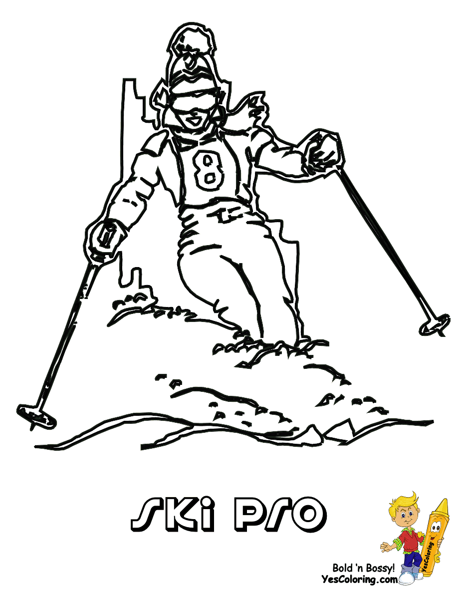 nordic combined coloring pages