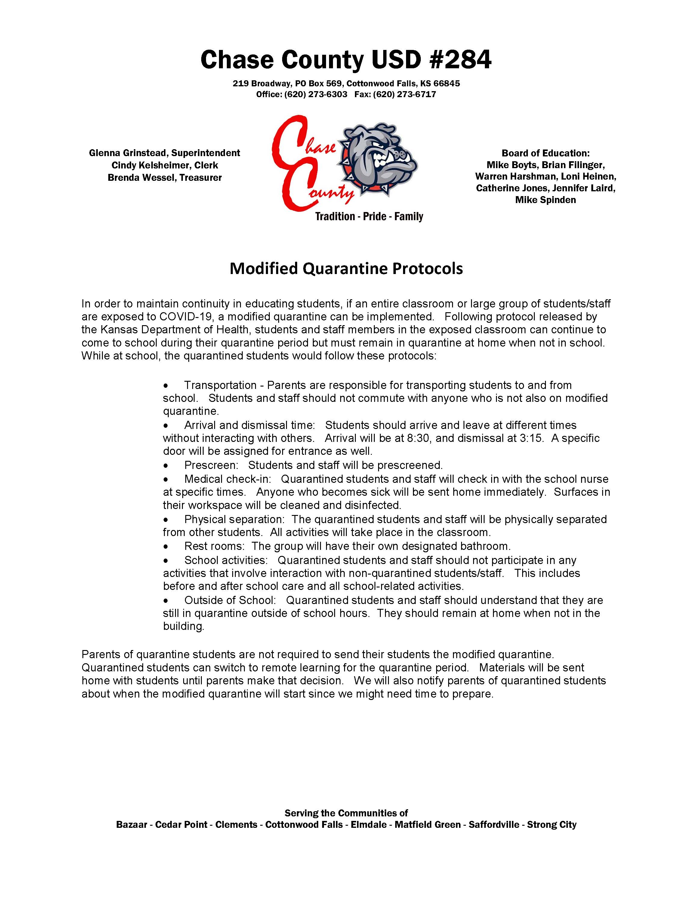 Documents | Chase County USD 284