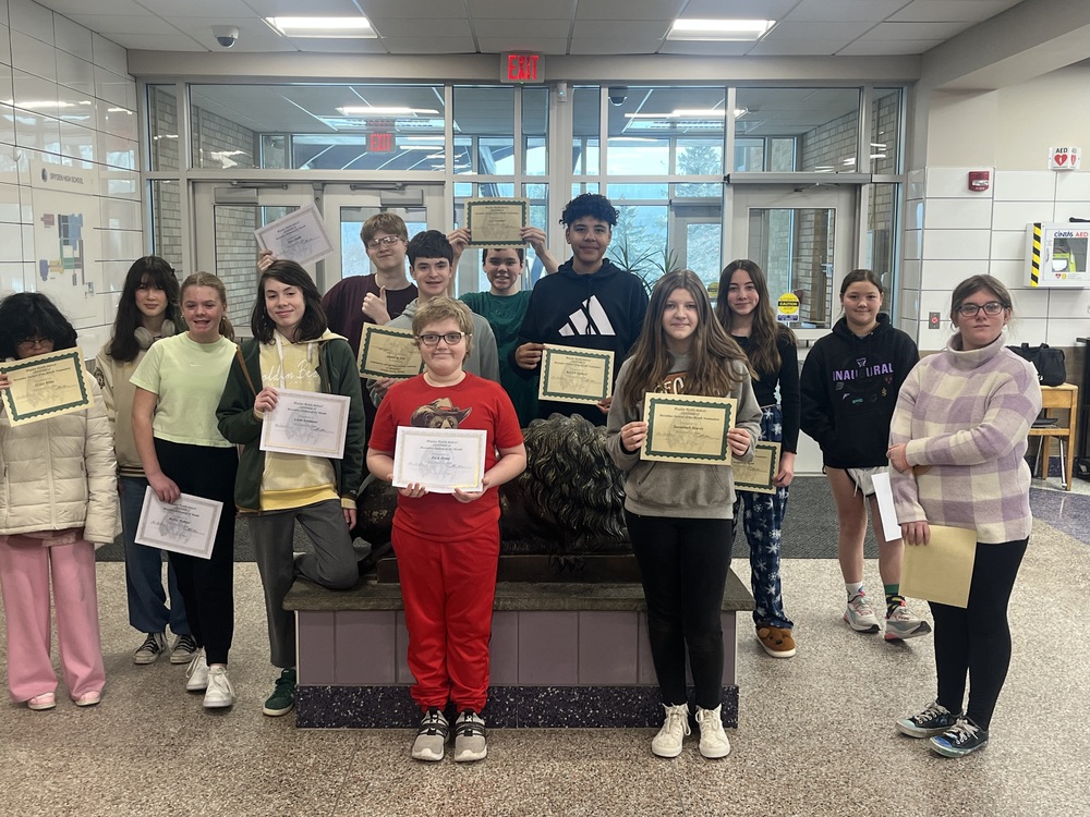 DMS Recognizes December Students of the Month | Dryden Middle School