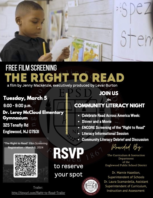 EPSD: Right to Read Community Literacy Night | Janis E. Dismus Middle ...