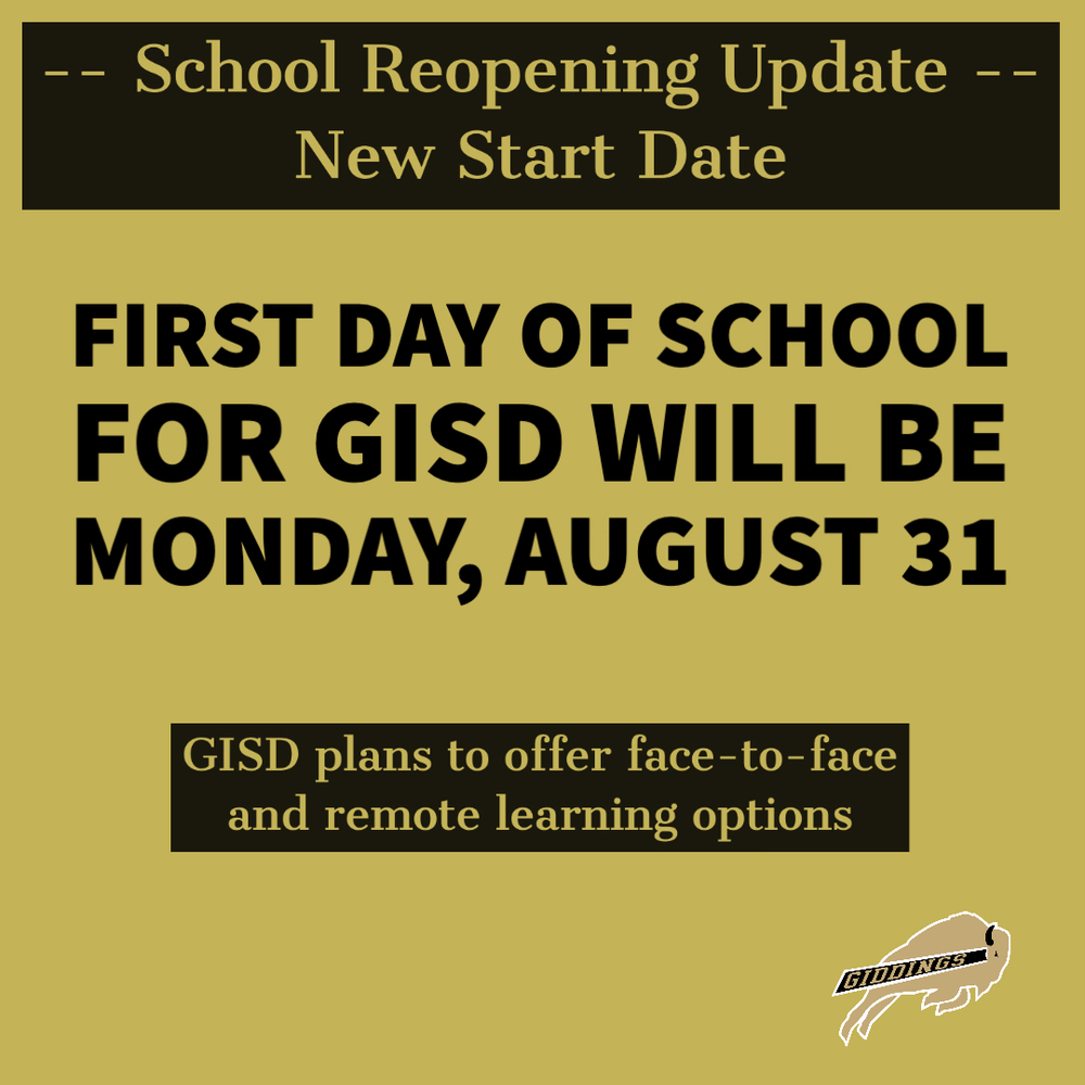 Delay By TEA Pushes GISD Start Date Giddings ISD