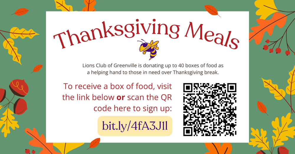 Thanksgiving Meal Donation Greenville Middle School Thanksgiving Meal Donation Greenville Middle School