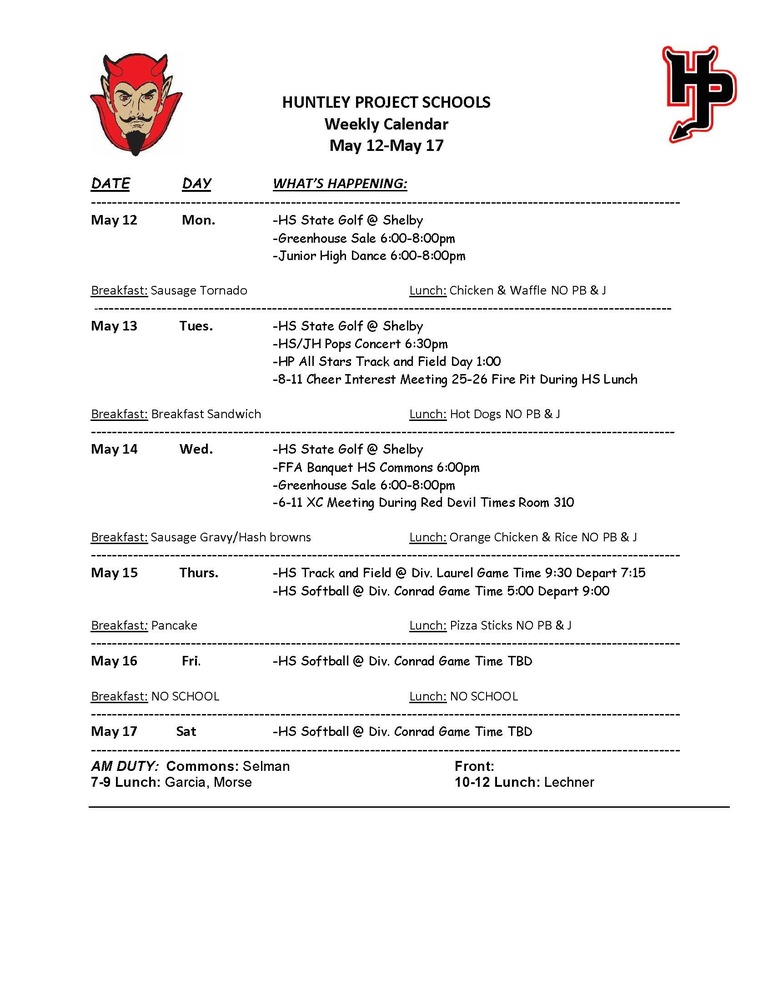 News | Huntley Project School District