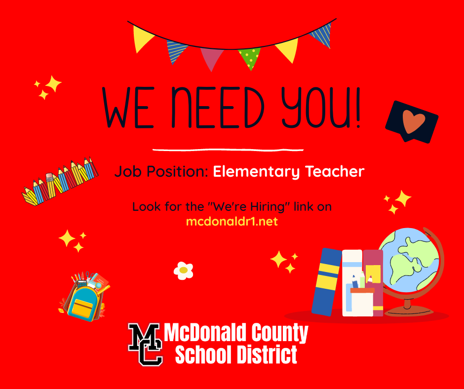 Elementary Teachers Needed | McDonald County R1 School District