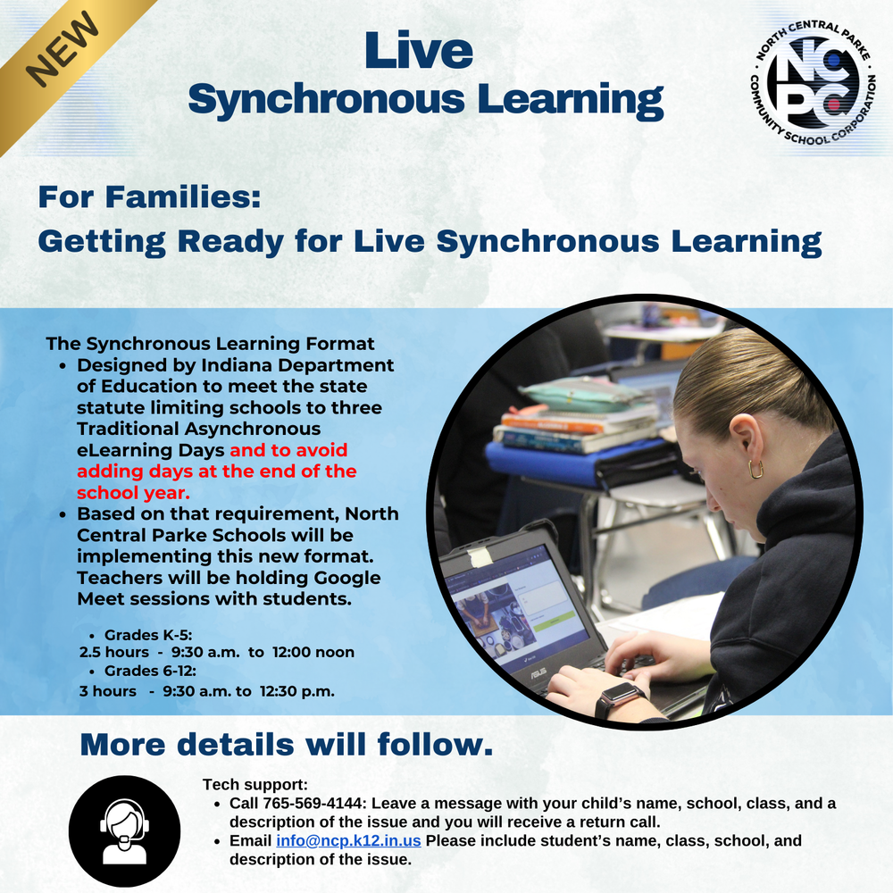 Live Synchronous Learning Information | Rockville Elementary School