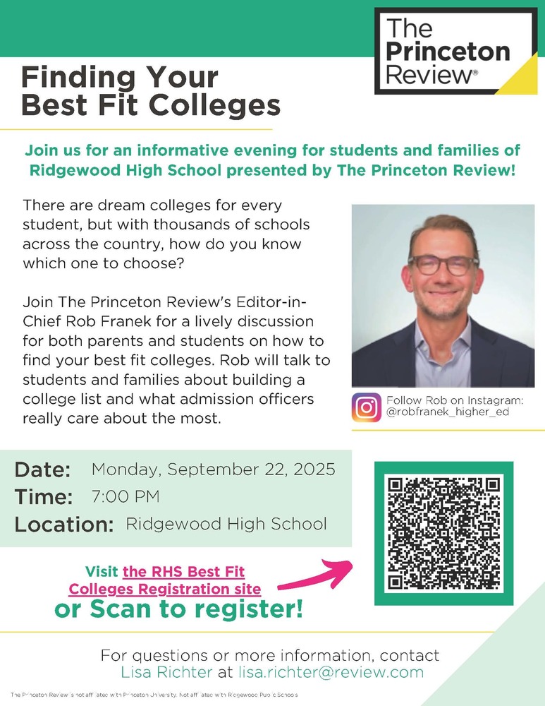 Finding Your Best Fit Colleges - Monday, September 22, 2025 - 7:00 PM ...