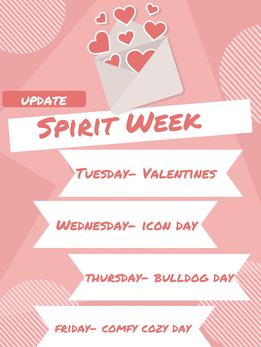s Valentine School Spirit Week Itinerary Flyer Printable Nurses Week ...