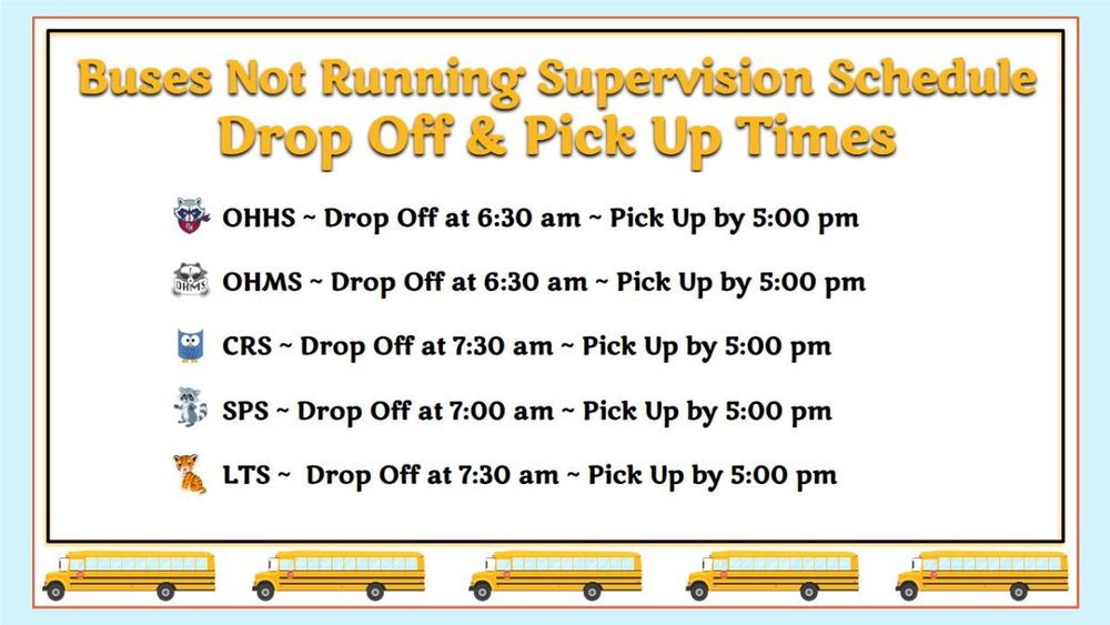School Supervision Times REGIONAL SCHOOL UNIT 4