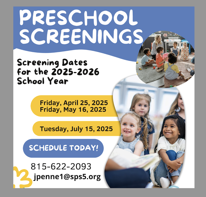 PreSchool Screenings for Fall 2025 Enrollment | Franklin Elementary