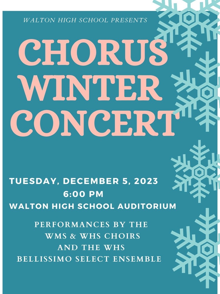 Chorus Winter Concert 2023 Walton Middle School